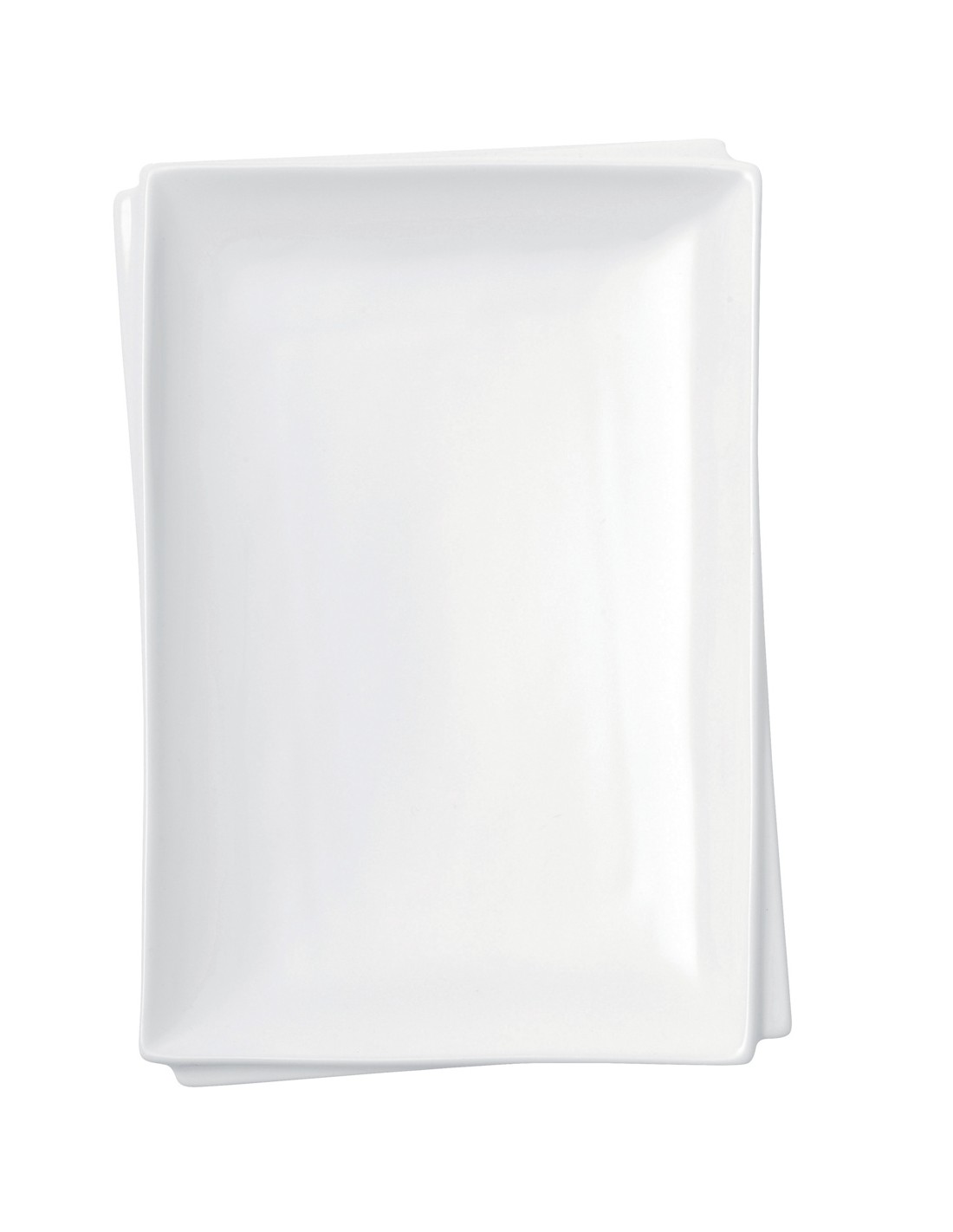 Plato Llano Rectangular Blanco Porcelana 15X21 Cm Twins Pro.Mundi | Pilsa