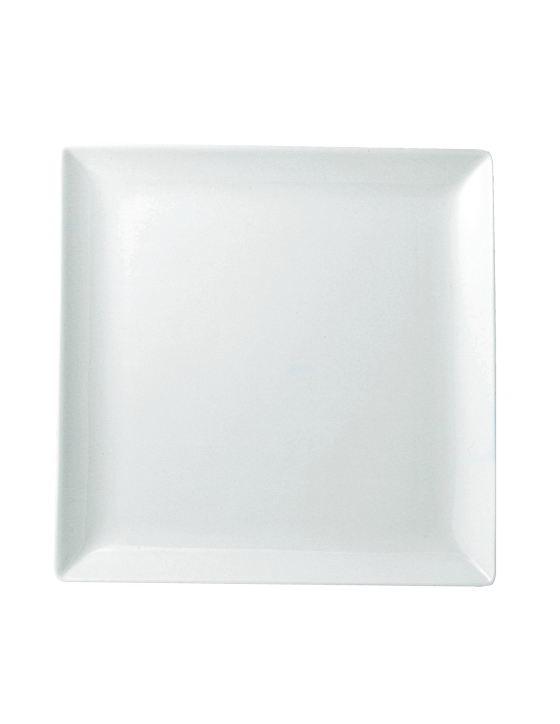 Flat Square White Glazed Porcelain Plate 30X30 cm Edina Pro.Mundi | Pilsa