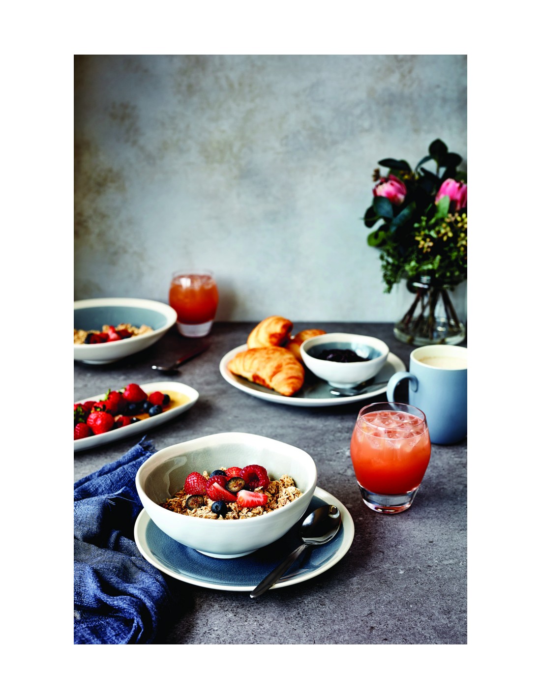 Round Gray Glazed Stoneware Bowl Ø 12.5 cm Winter Pro.Mundi | Pilsa