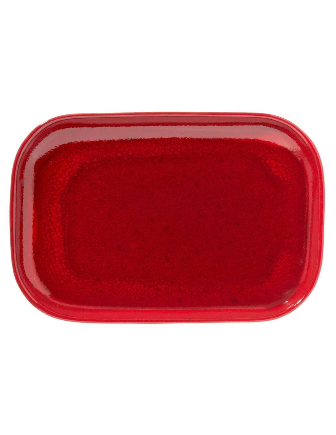 Rectangular Red Glazed Stoneware Steak Plate 34.5x23.5 cm Gres Couleur ...