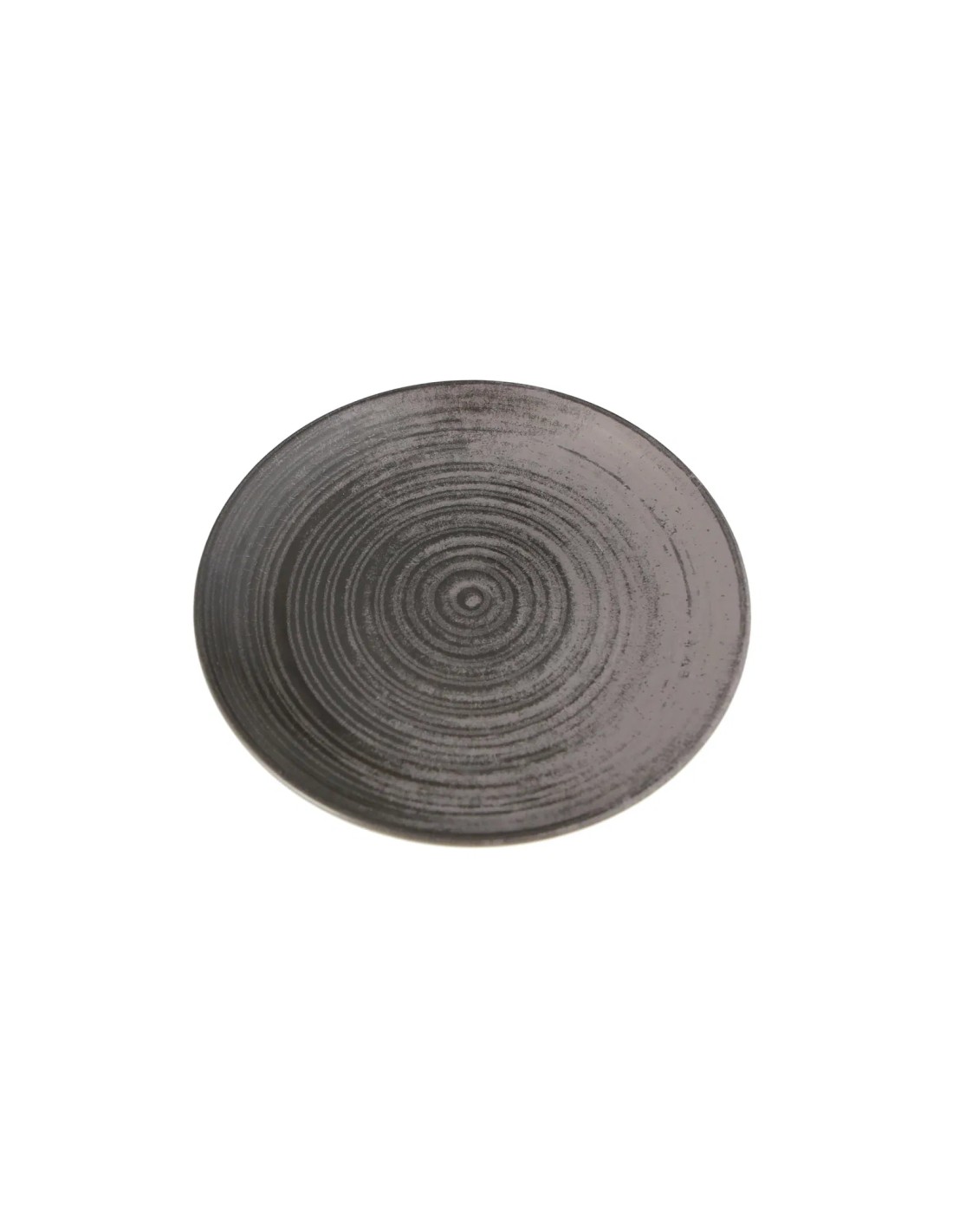 Round plain dish Gray porcelain 25 cm lykke Porland | Pilsa