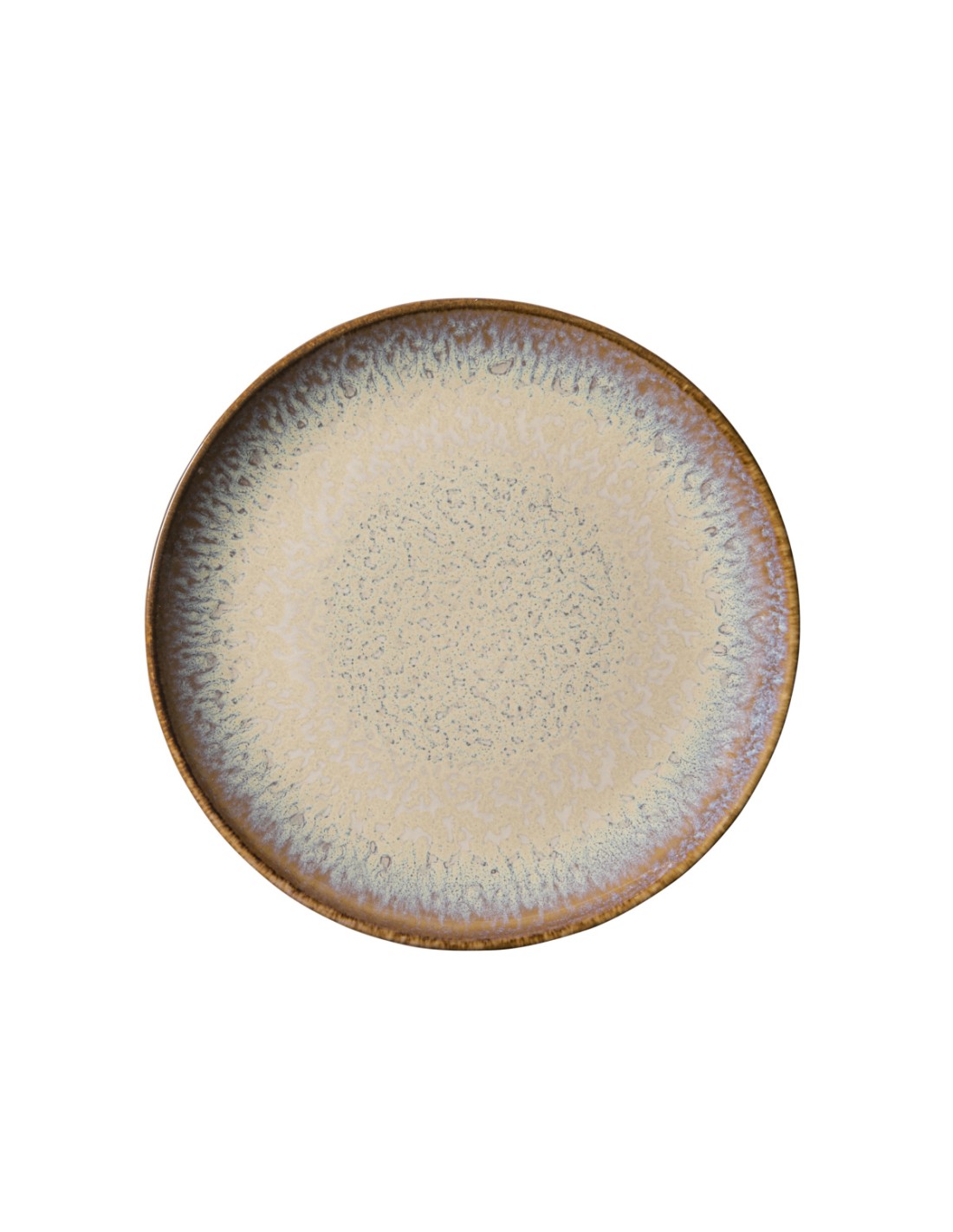 Flat Round Beige Porcelain Plate Ø 21 Cm Savanna Accolade | Pilsa