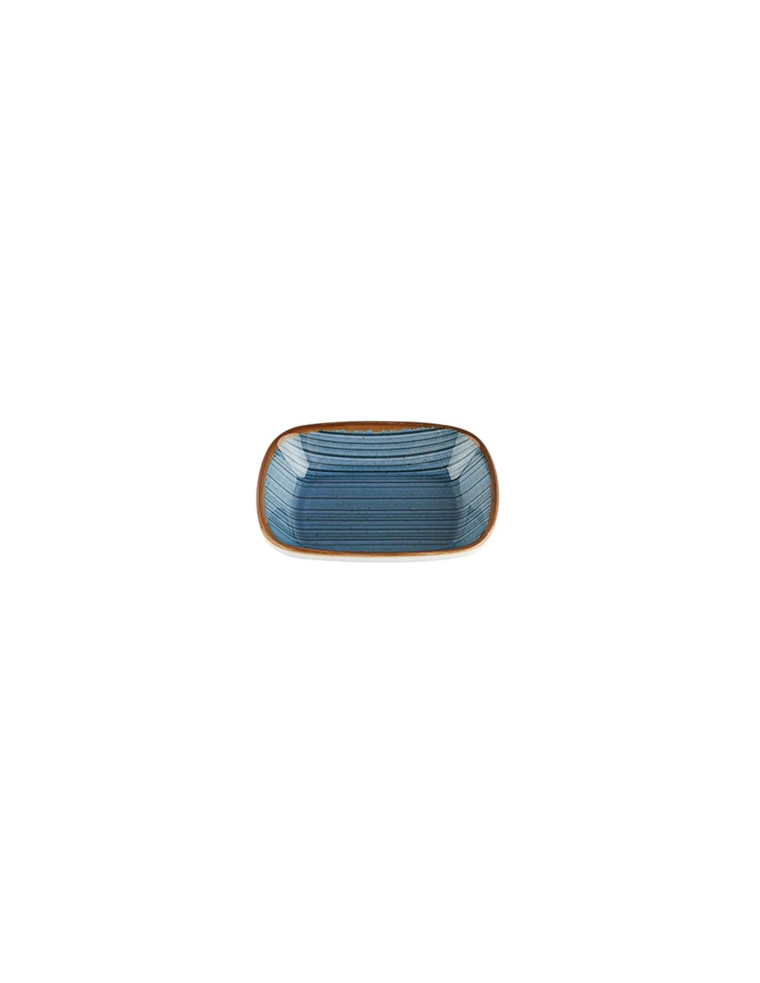 Plato Ensalada Rectangular Porcelana Azul 12 Cm Hypnosis Azul Porland ...